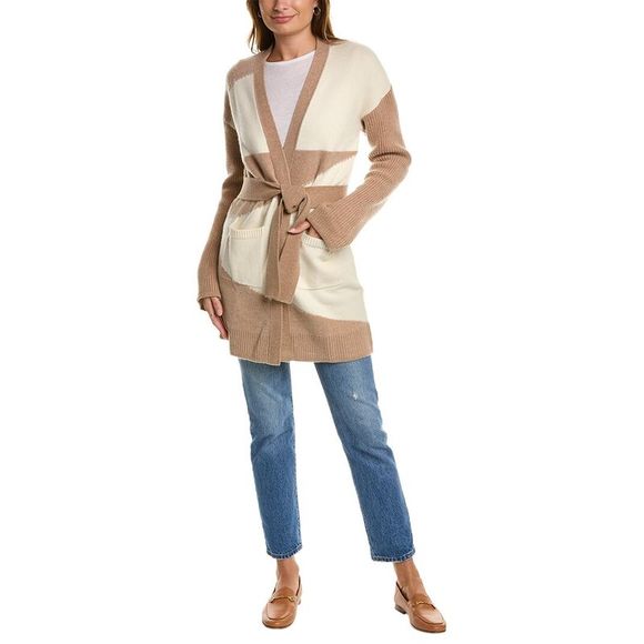 Qi Cashmere | Sweaters | Qi Cashmere Intarsia Cashmere Coatigan | Poshmark